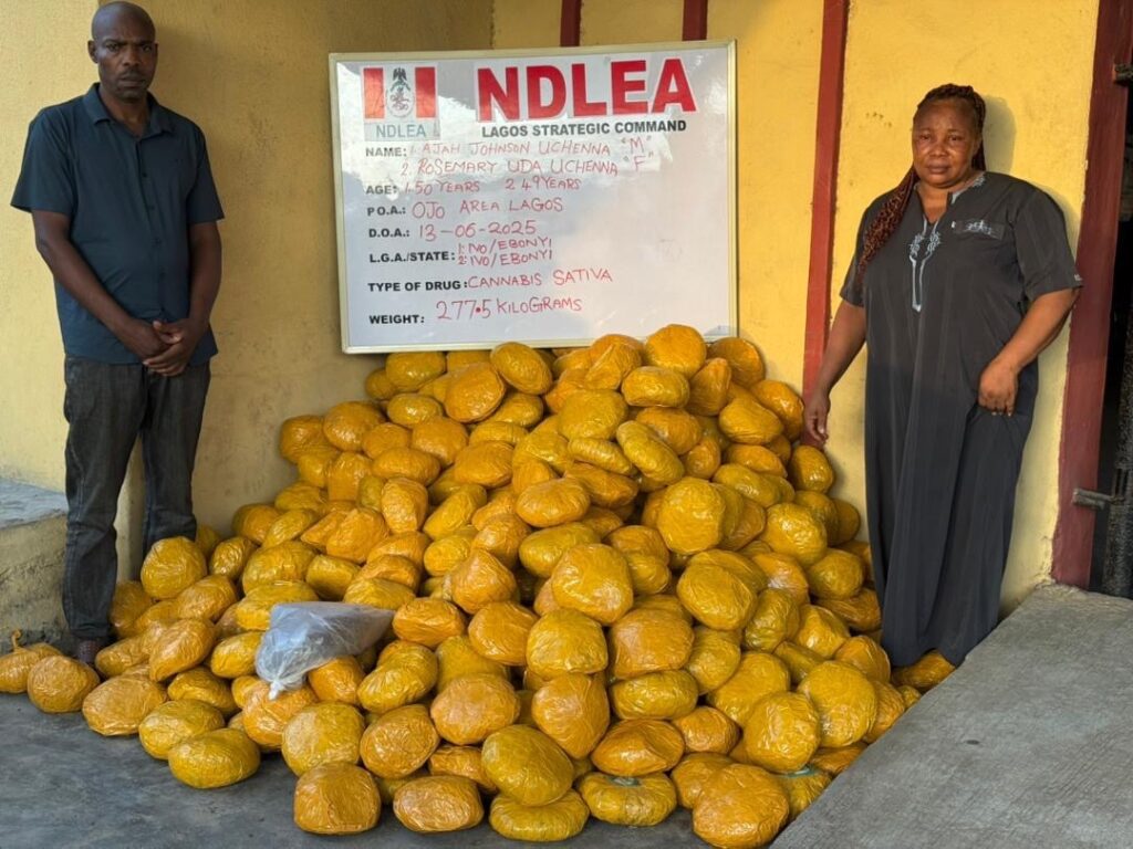 Couple sentenced to 22 years imprisonment for drug trafficking in Lagos ...